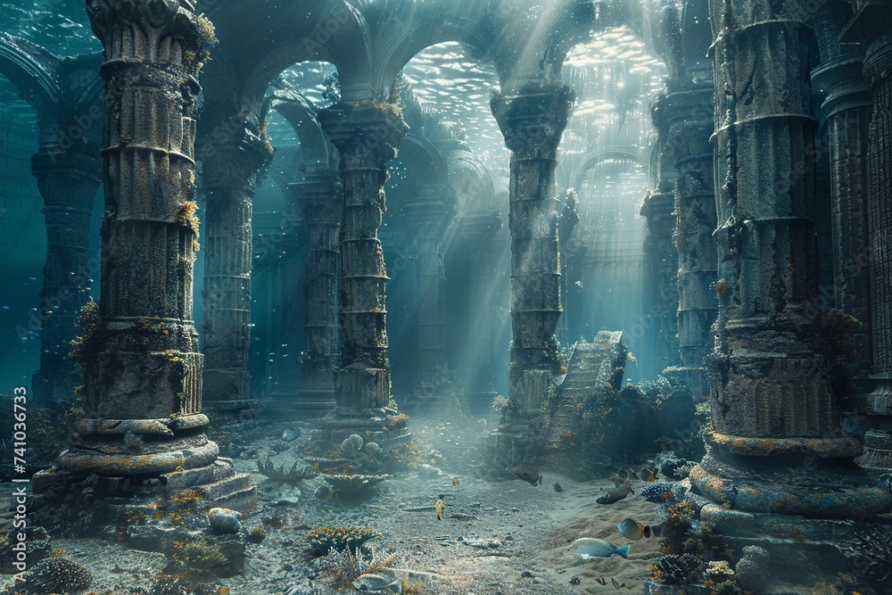 Dive into the depths to behold the mythical lost city of Atlantis, a ...