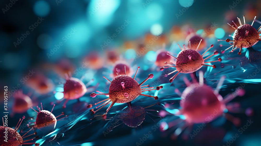 Virus Outbreak Visualization. A detailed illustration of virus ...