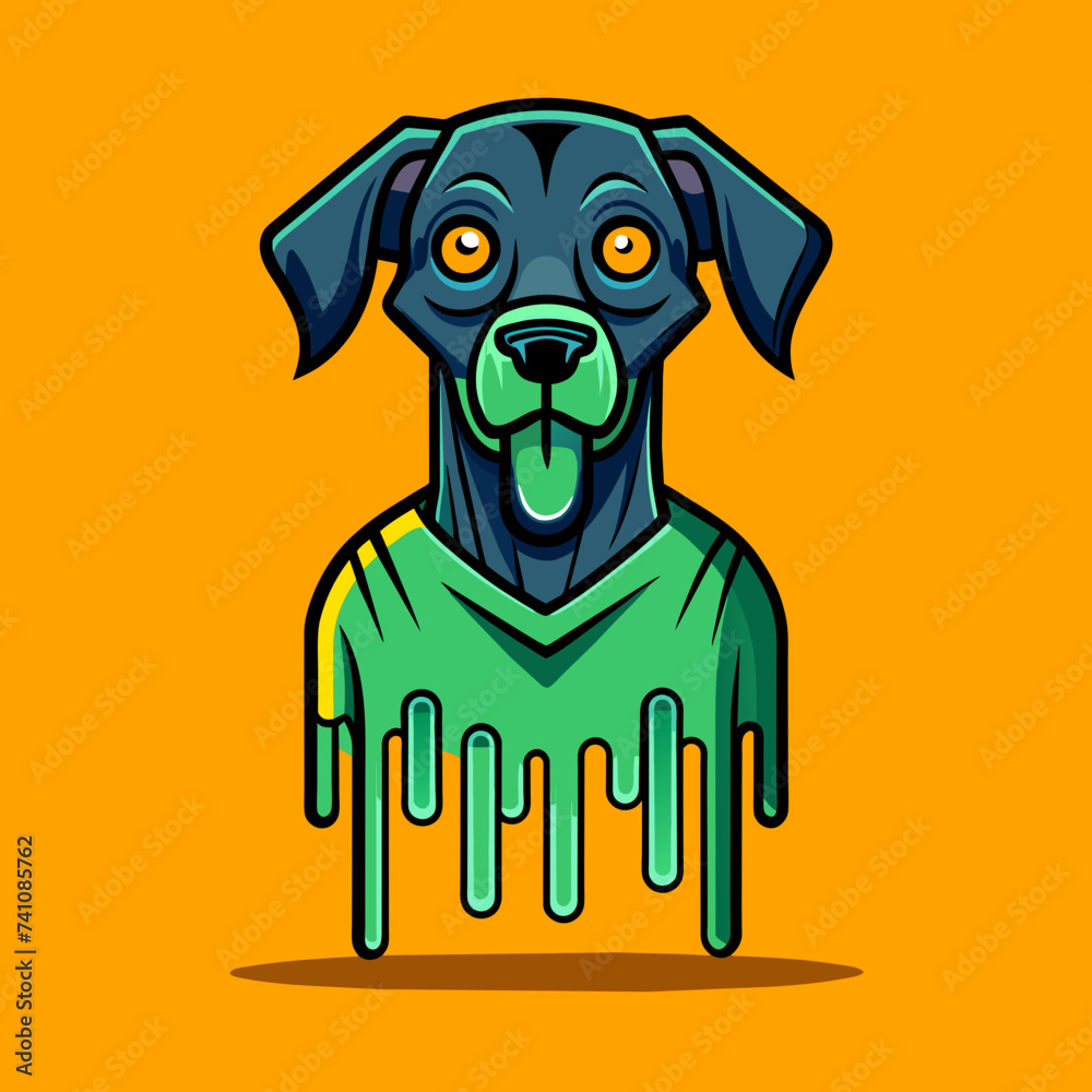 Surreal Melting Dog T-Shirt Design: Vector Graphic for Print on Demand ...