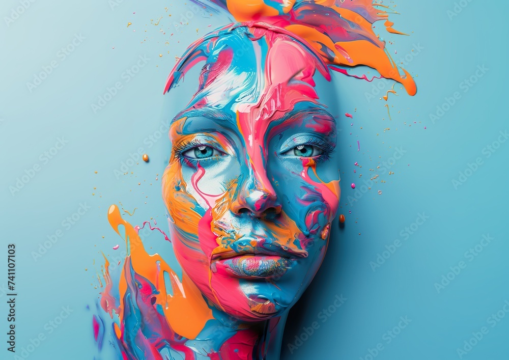 the color and patterns of this modern graphic design make it ...