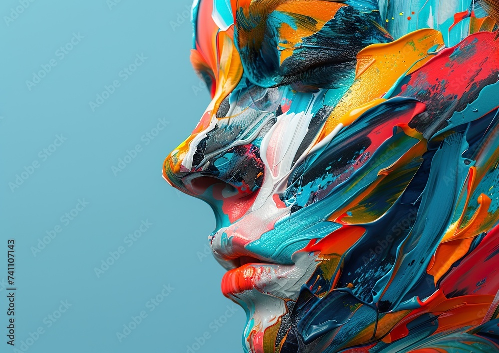 the color and patterns of this modern graphic design make it ...