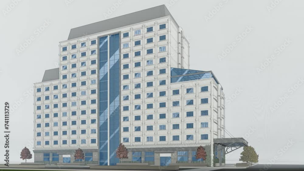 Digital Twin (BIM) of a multi-family residential building, complete ...