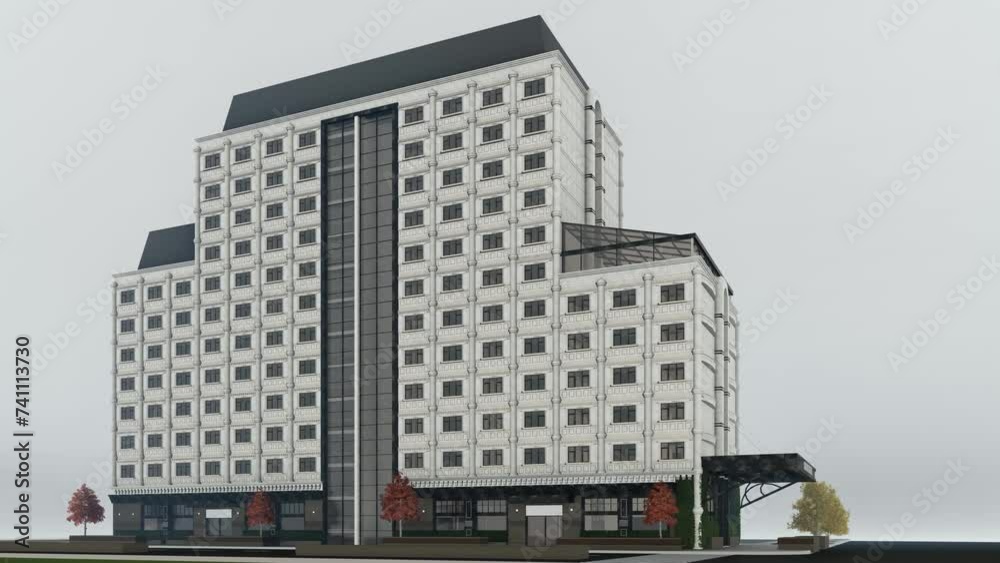 Digital Twin (BIM) of a multi-family residential building, realistic ...