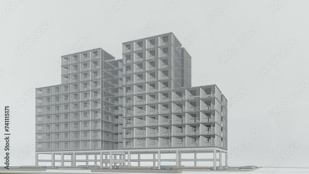 Digital Twin (BIM) of a multi-family residential building, advanced ...