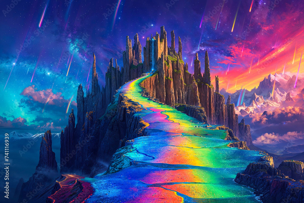 Bifrost, the rainbow bridge leading to Asgard in Norse mythology ...