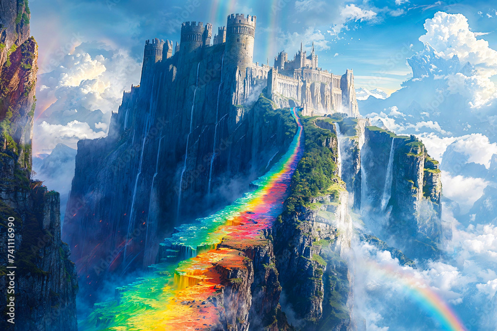 Bifrost, the rainbow bridge leading to Asgard in Norse mythology ...