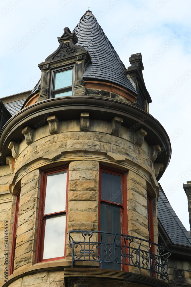 Franklin Castle. Built in 1881 as a Victorian house in Queen Anne style ...