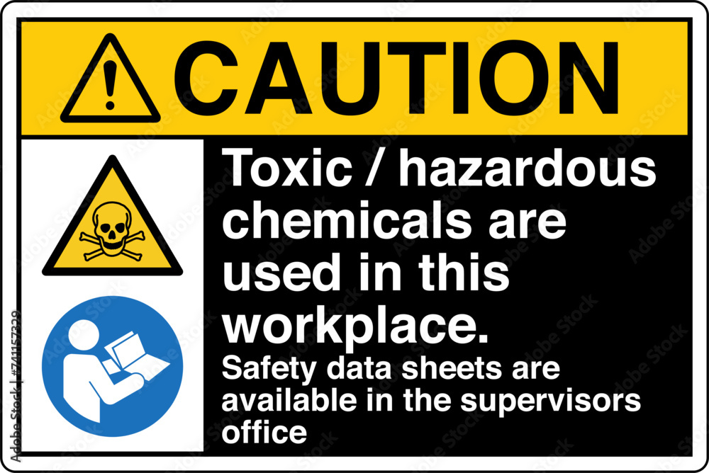 Vecteur Stock ANSI Z535 Safety Sign Marking Label Two Symbol Pictogram ...