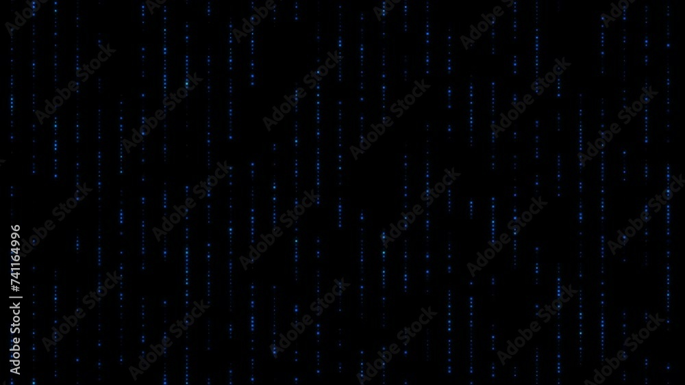 Seamless looping animation of abstract, glowing particles in a ...