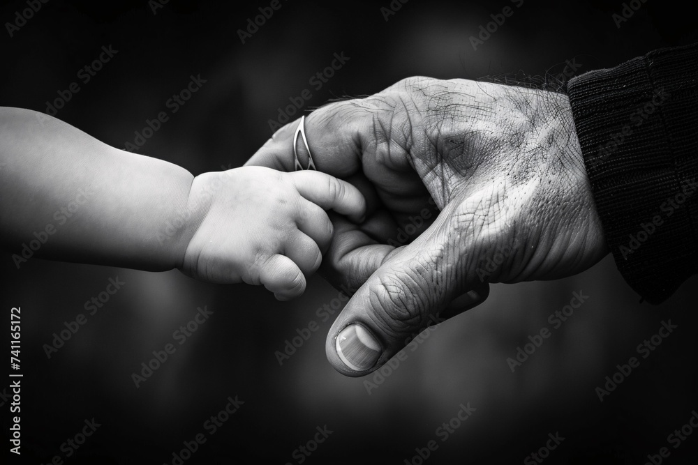 The image portrays a heartwarming moment of connection between a parent ...