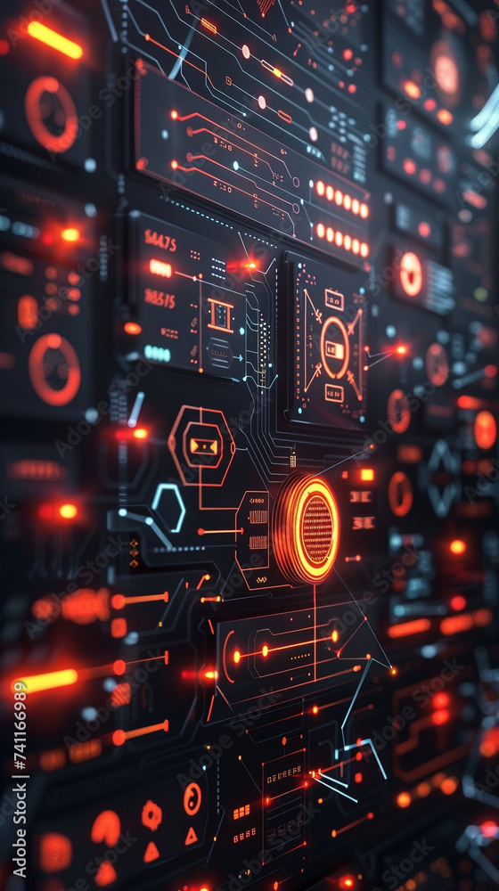 Wireless communication board with signal strength graphics and network ...