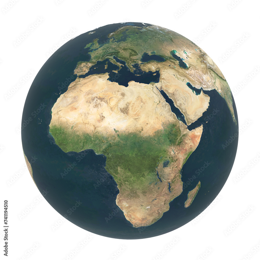 Planet Earth Africa View Isolated Stock Illustration | Adobe Stock