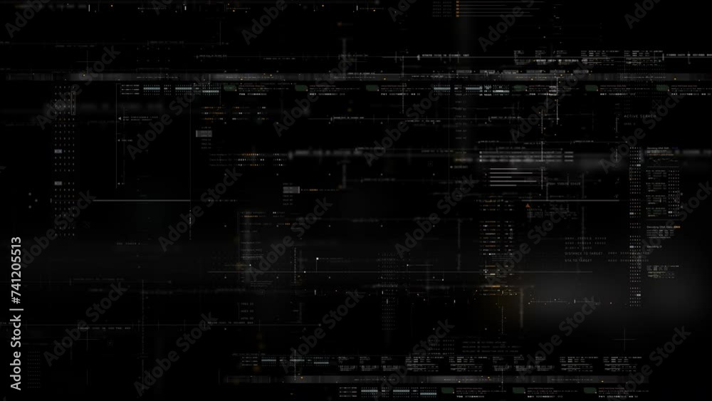 Futuristic HUD-UI template with alpha channel for seamless overlay ...