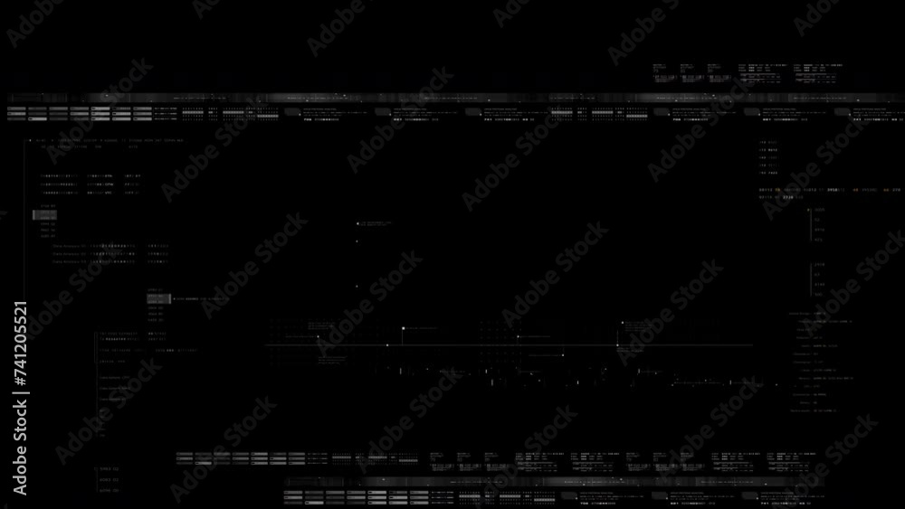 Futuristic HUD-UI template with alpha channel for seamless overlay ...