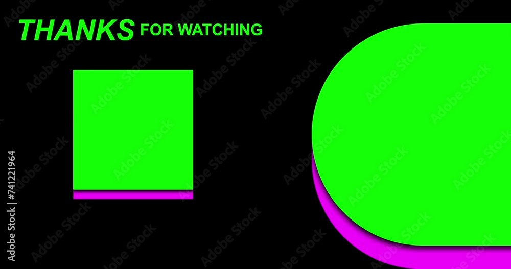 video end screen. two templates for videos. green chroma key. green ...