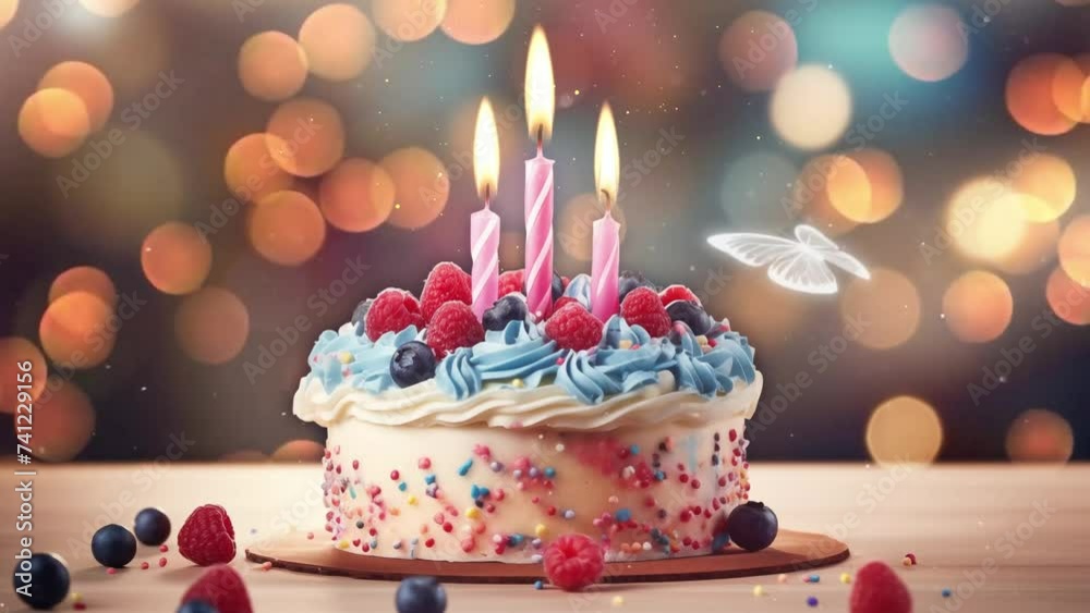 birthday cake with candles food anniversary concept. cake with candles ...