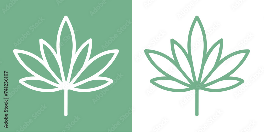 simple vector illustration of a marijuana leaf, perfect for logos and ...