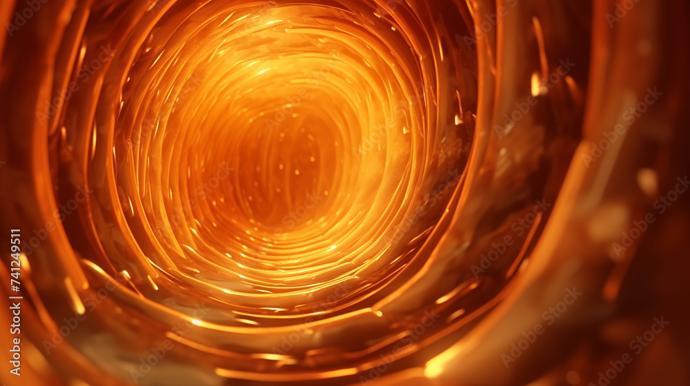 Macro view of inner hair tunnel, inside cortex shaft landscape, inside ...