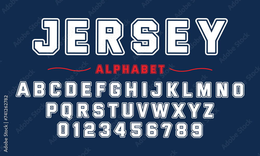 Editable typeface vector. University sport font in american style for ...