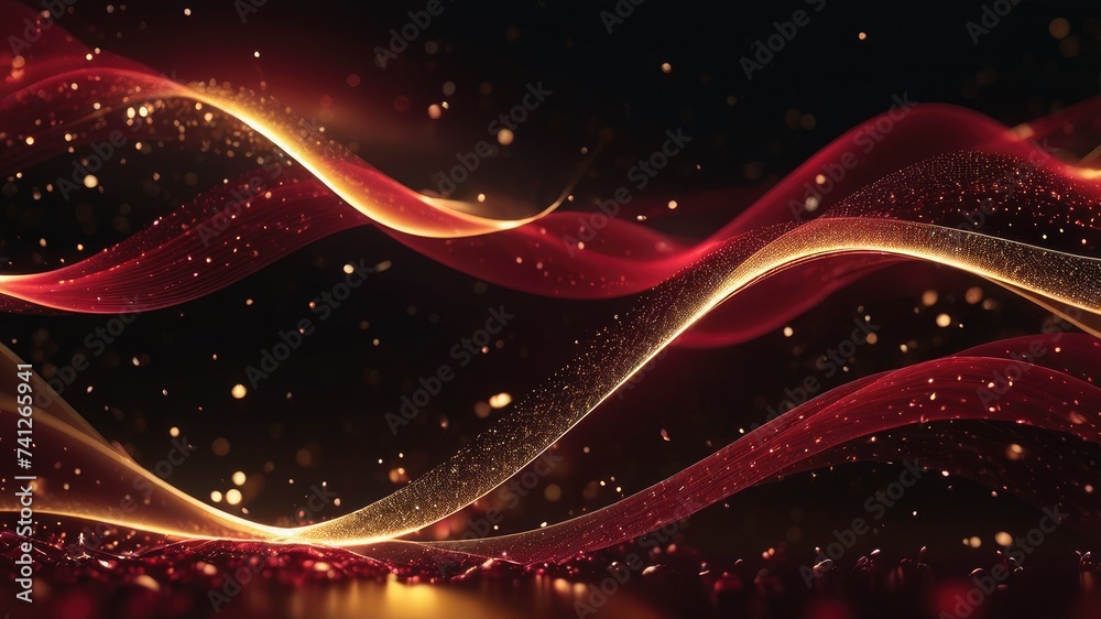 Abstract golden background, golden wallpaper, blue wavy website banner ...