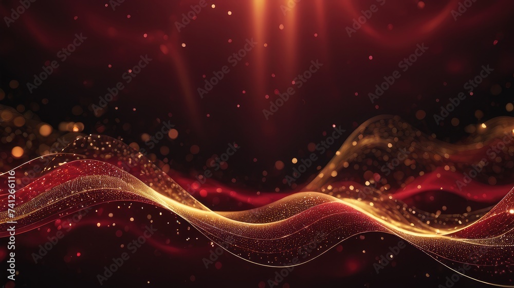 Abstract golden background, golden wallpaper, blue wavy website banner ...