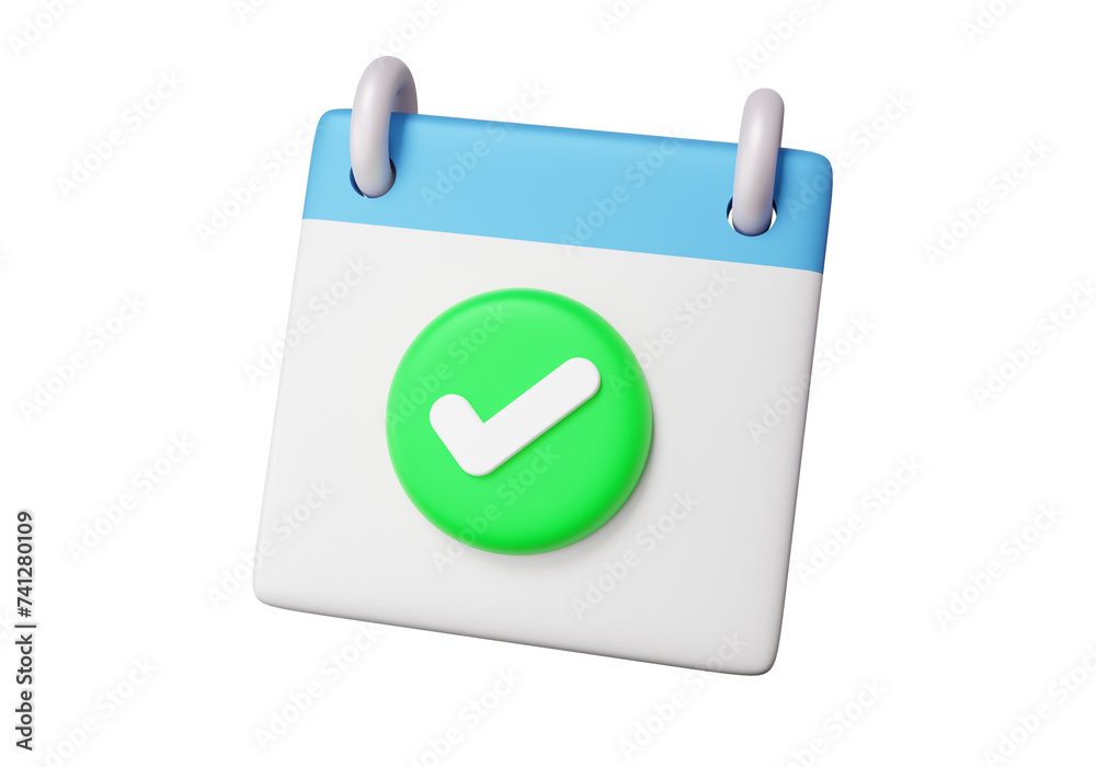 Calendar icon symbol schedule appointment with correct mark day ...