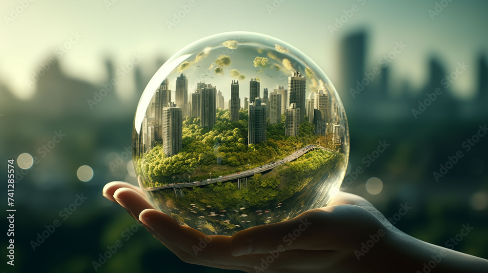 Concept decrease carbon dioxide of Reduce greenhouse gas emission for ...