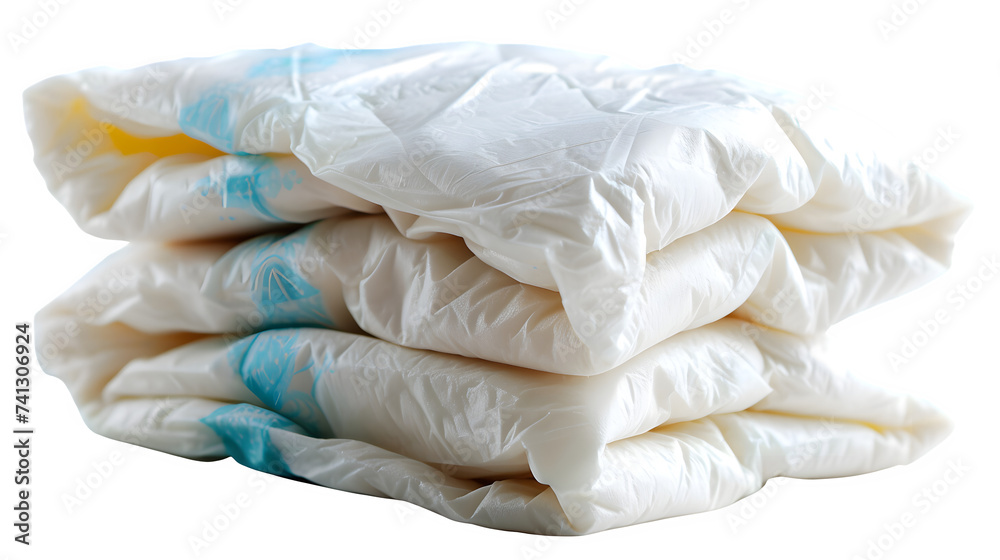 Diaper Placed on Transparent Background, Hand Edited Generative AI ...