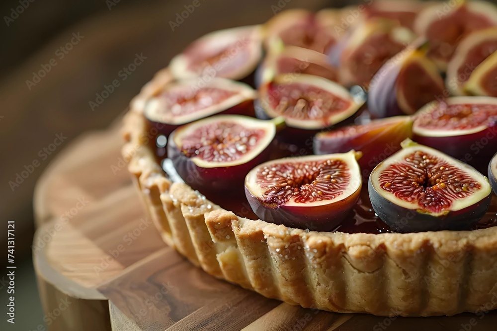 Succulent figs crown this beautifully crafted tart, with its golden ...