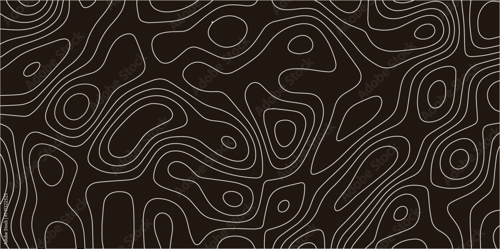 abstract topographic vector white lines pattern. Topographic map ...