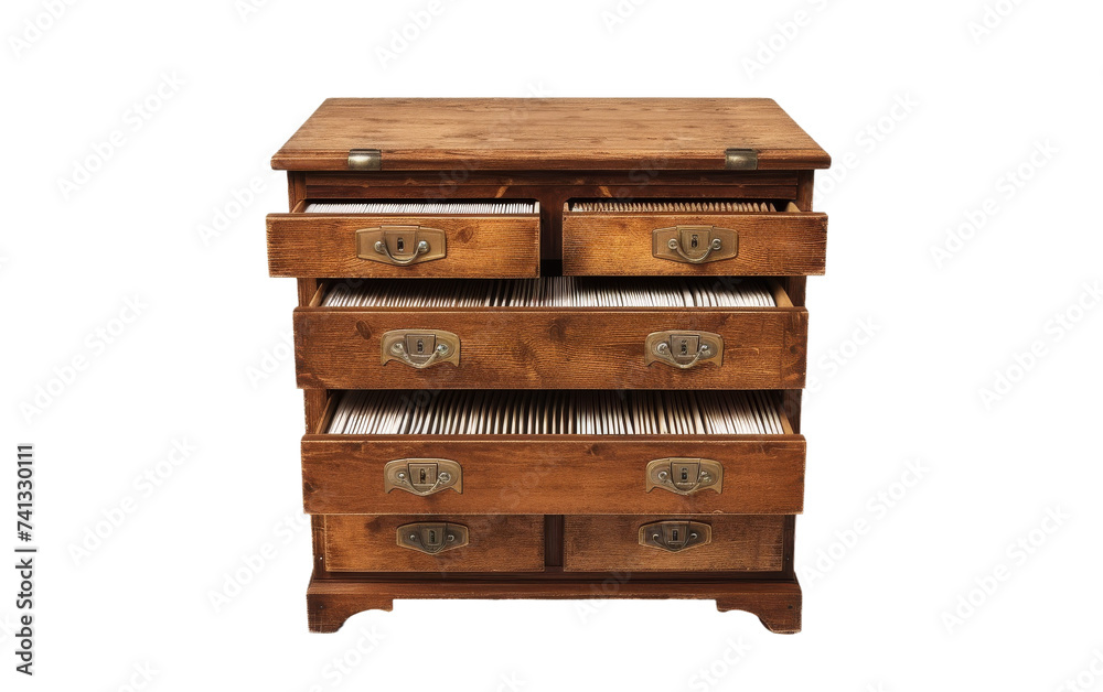 Document Filing Cabinet with Case Files On Transparent Background ...