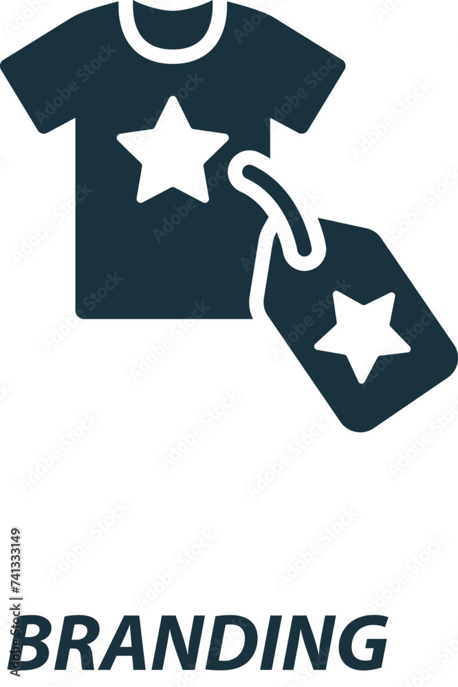 Branding icon. Monochrome simple sign from freelance collection ...
