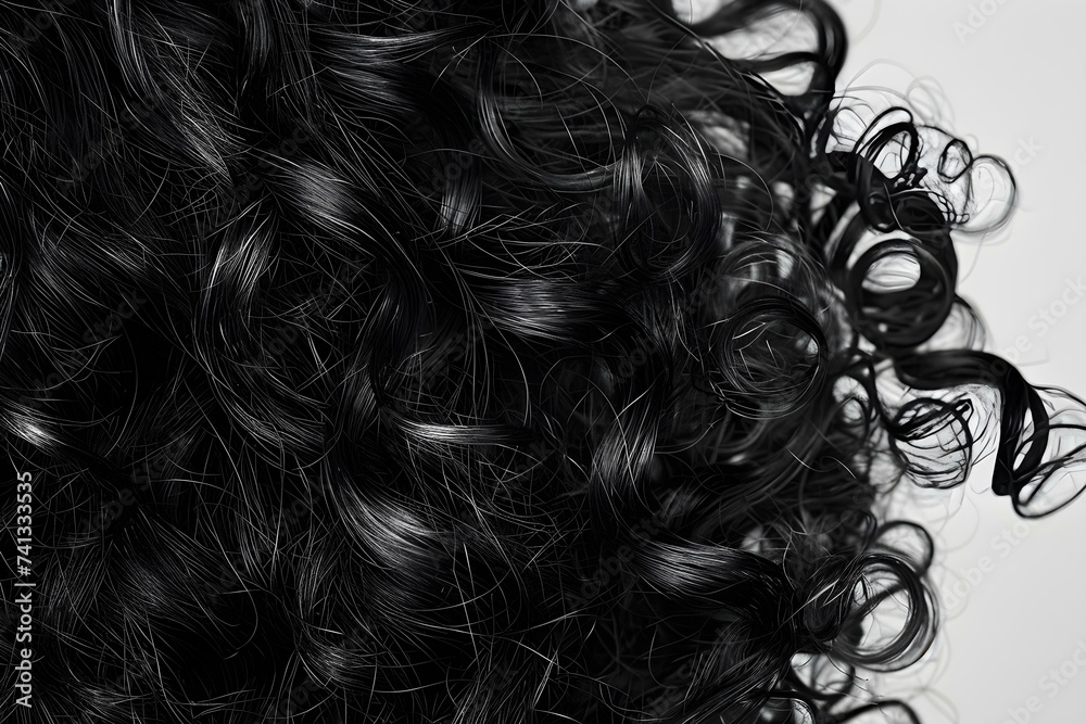 Close-up Shot Highlighting the Texture and Volume of a Woman's Curly ...