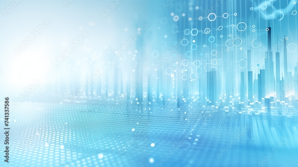 Light blue abstract neutral glowing backround for digital technology ...