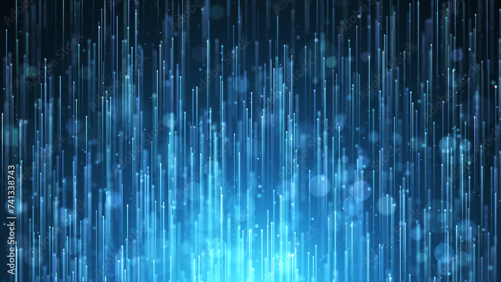 Blue particle stripes background, blue particle lines, blue particle ...