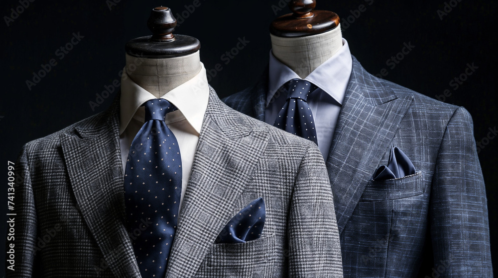Well-Tailored Business Suits in Dramatic Lighting, Professional Attire ...