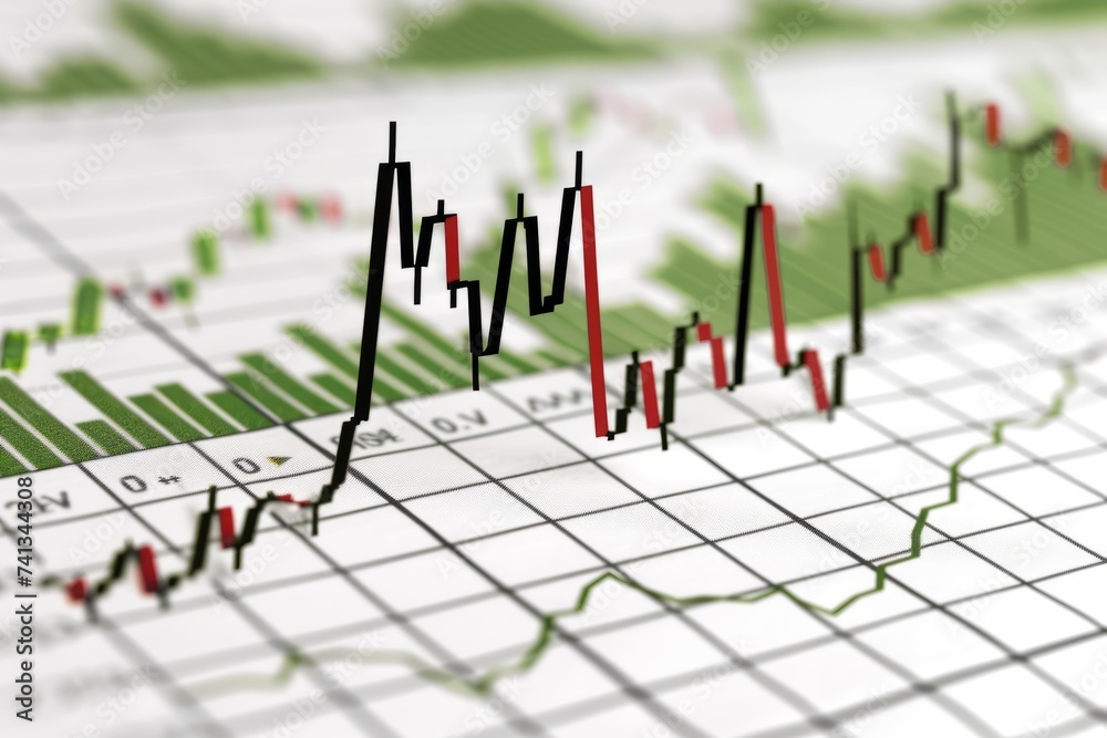 Stock market charts and market charts Stock Illustration | Adobe Stock