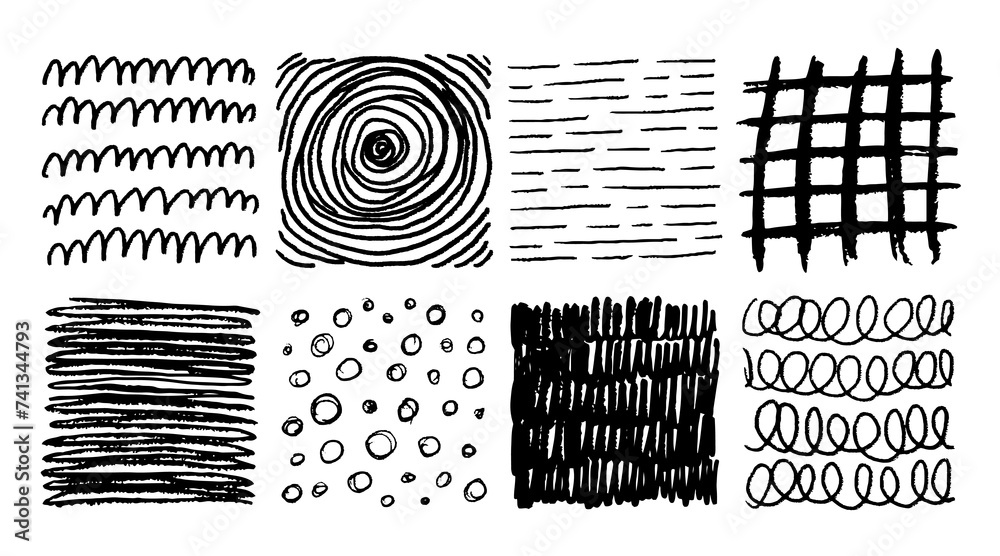 Pencil stroke pattern. Pen doodle scrawl. Hand drawn sketch texture ...