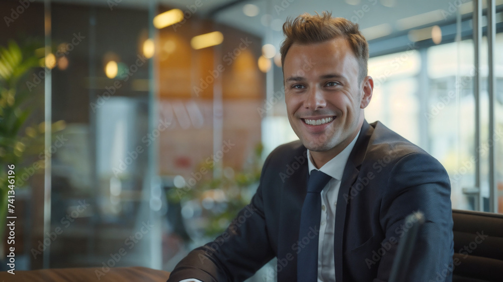 Professionally Dressed Man in Business Meeting With Smiling Attitude ...