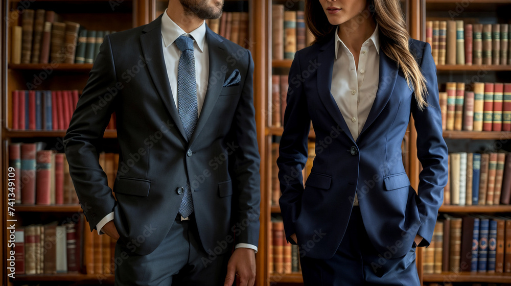 Professional Business Attire, Male and Female Colleagues in Suits ...