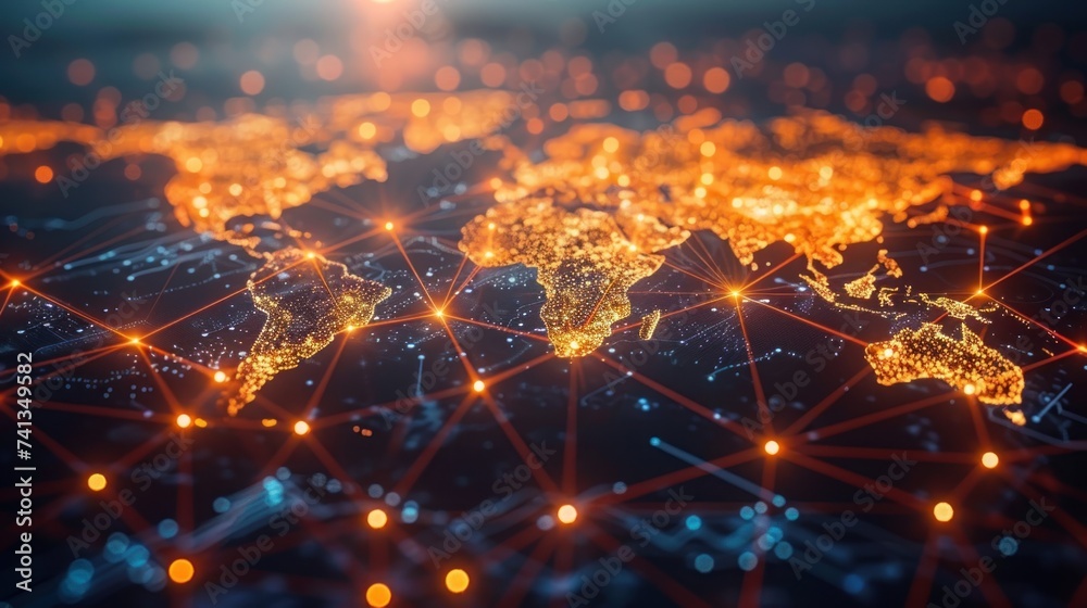 Abstract visualization of global network connectivity with dynamic ...