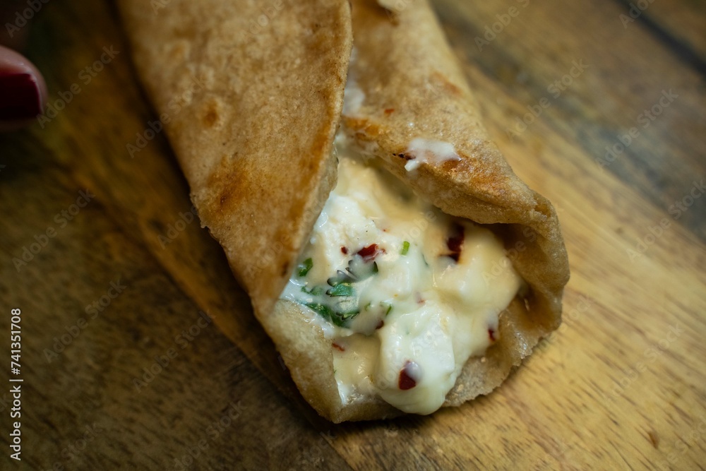 Cheese Roti Rolls a simple kathi roll recipe or frankie recipe prepared ...