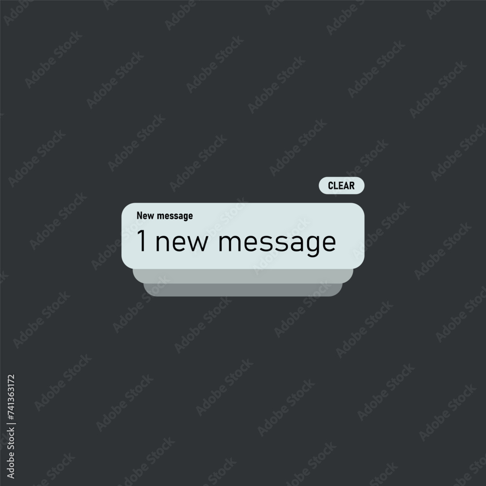 Notification Boxes Template. Smartphone Message Interface. Vector ...