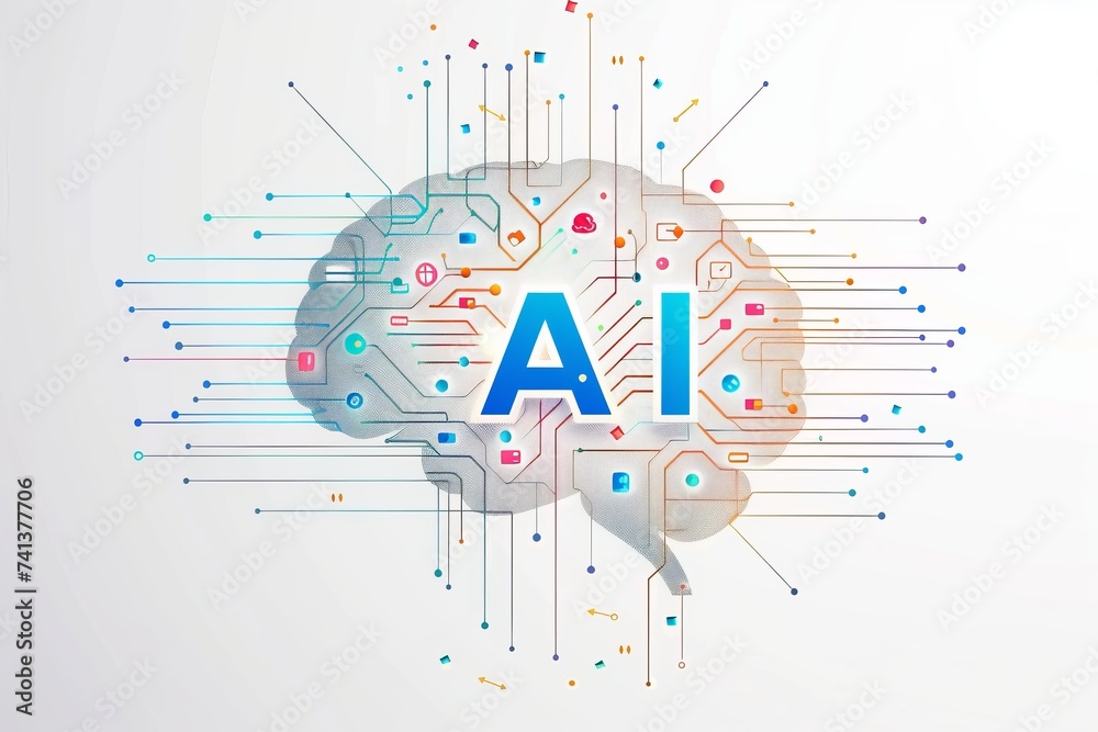 AI Brain Chip ai. Artificial Intelligence ethernet cable mind health ...