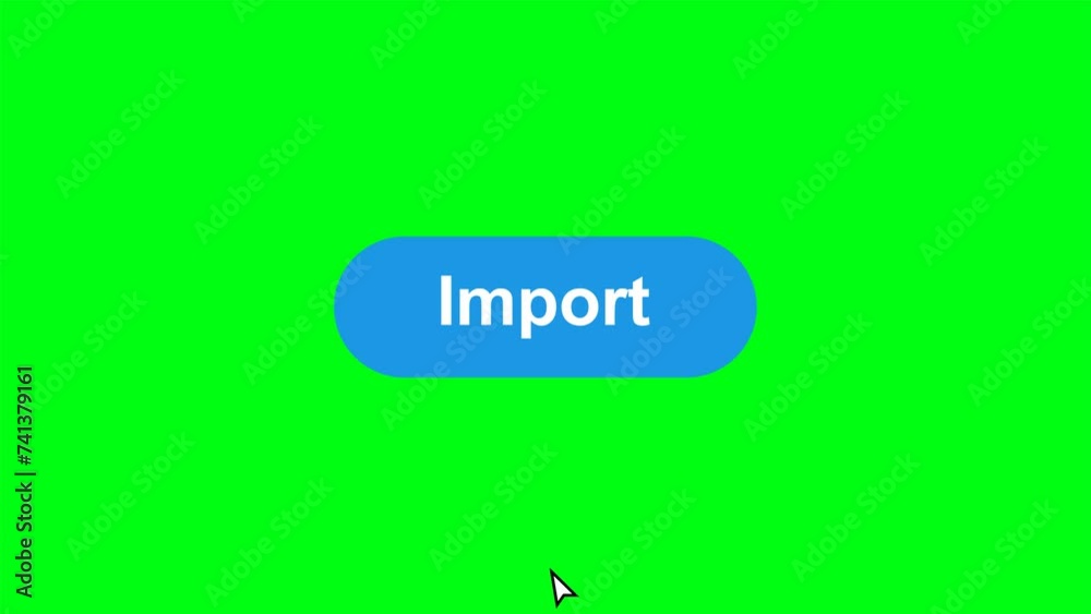 simple animation of cursor icon clicking import button. pack of ...
