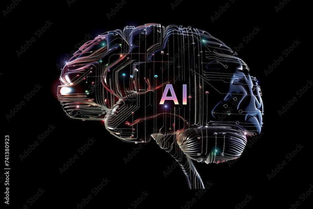 AI Brain Chip iq. Artificial Intelligence memory refresh mind rgb laser ...