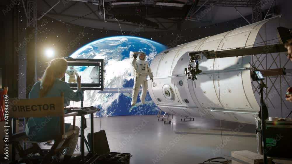 Vidéo Stock Studio Production Working on an Advertising Campaign with ...