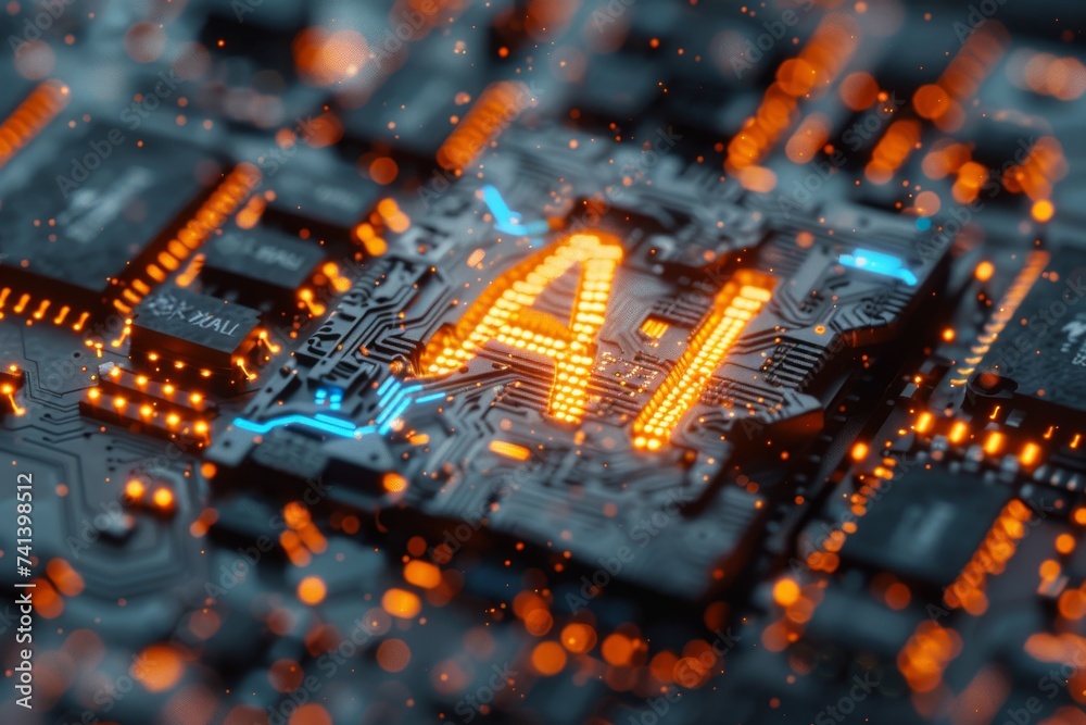 AI Brain Chip microcontroller units. Artificial Intelligence ...