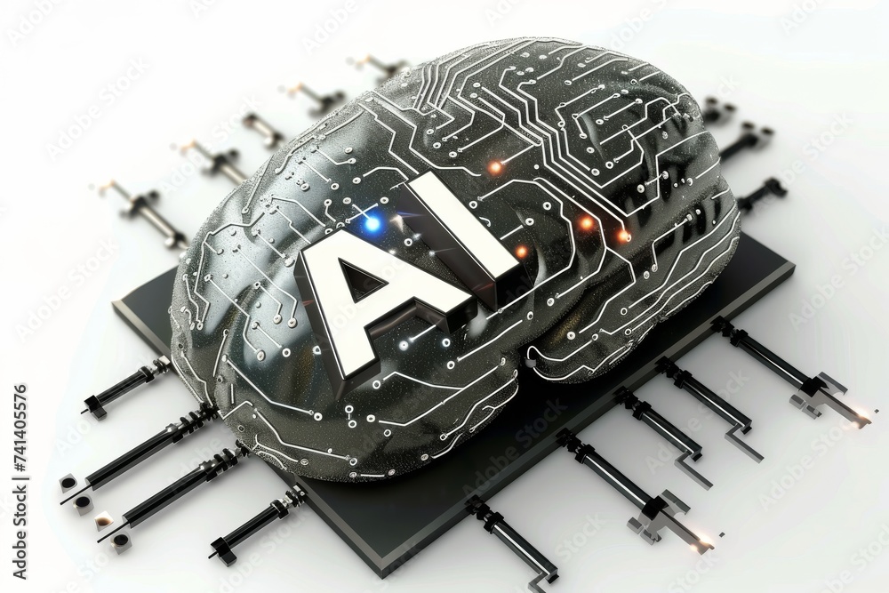 AI Brain Chip telemedicine informatics. Artificial Intelligence ecc ram ...