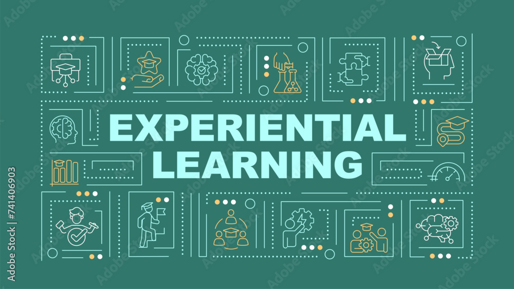 Experiential education strategies green word concept. Experimentation ...